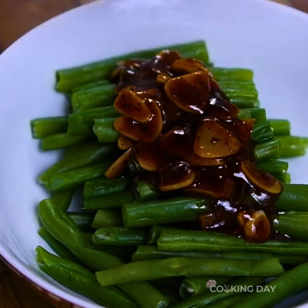 Steamed Green Beans With Garlic & Oyster Sauce - Cooking Day